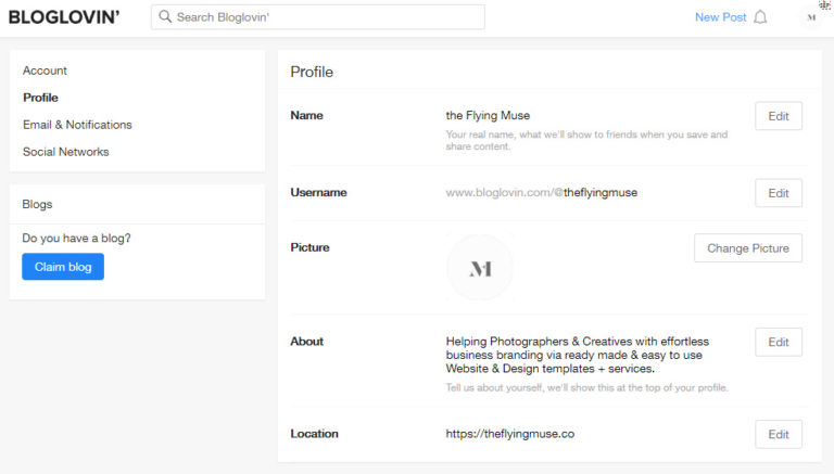 How to claim your blog on Bloglovin in 4 Easy Steps | the Flying Muse