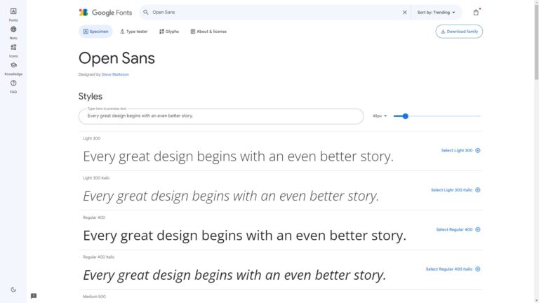 A Curated List of The 50+ Best Free Google Fonts for 2025 | the Flying Muse